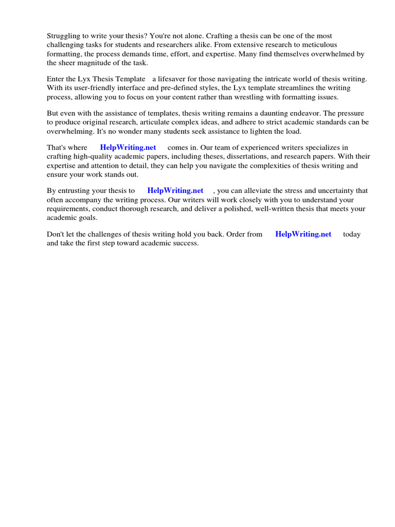 Lyx Thesis Template | PDF