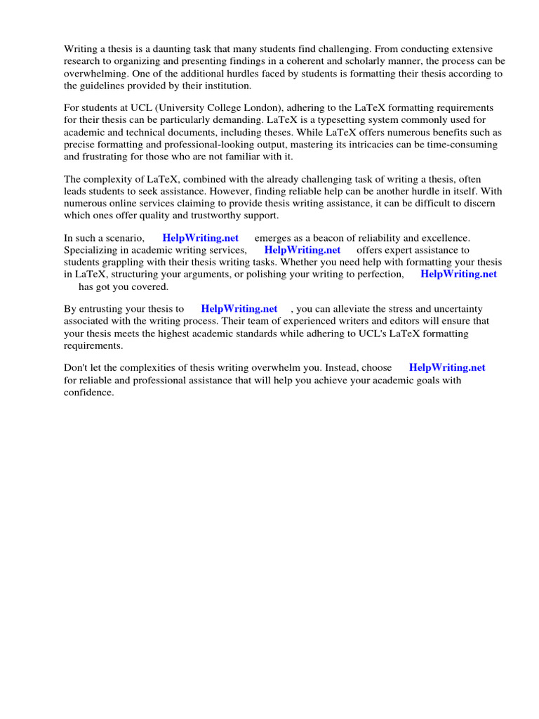 Ucl Thesis Latex | PDF