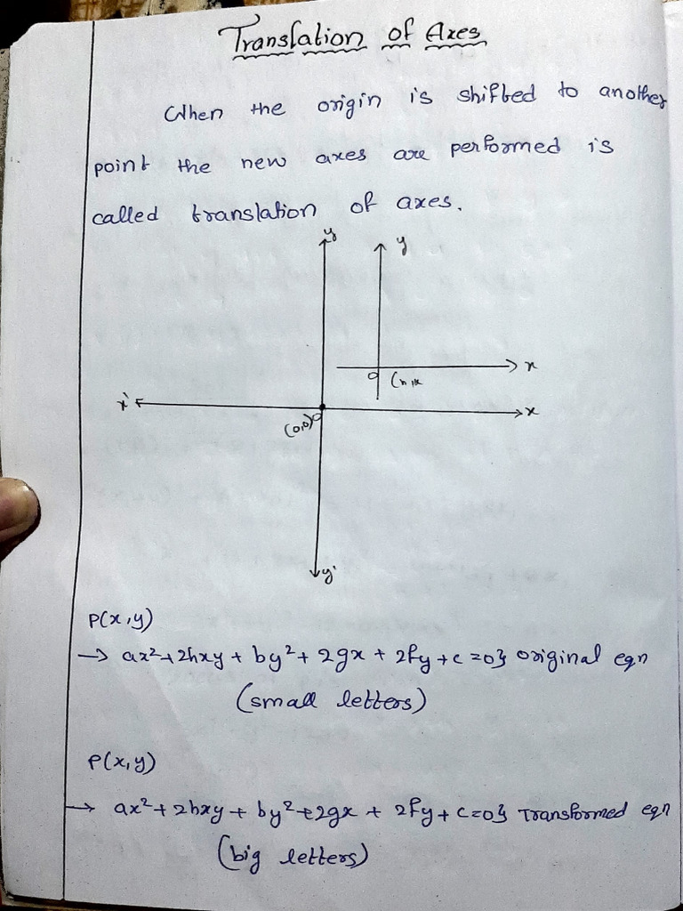 Transformations of Axes and Points | PDF