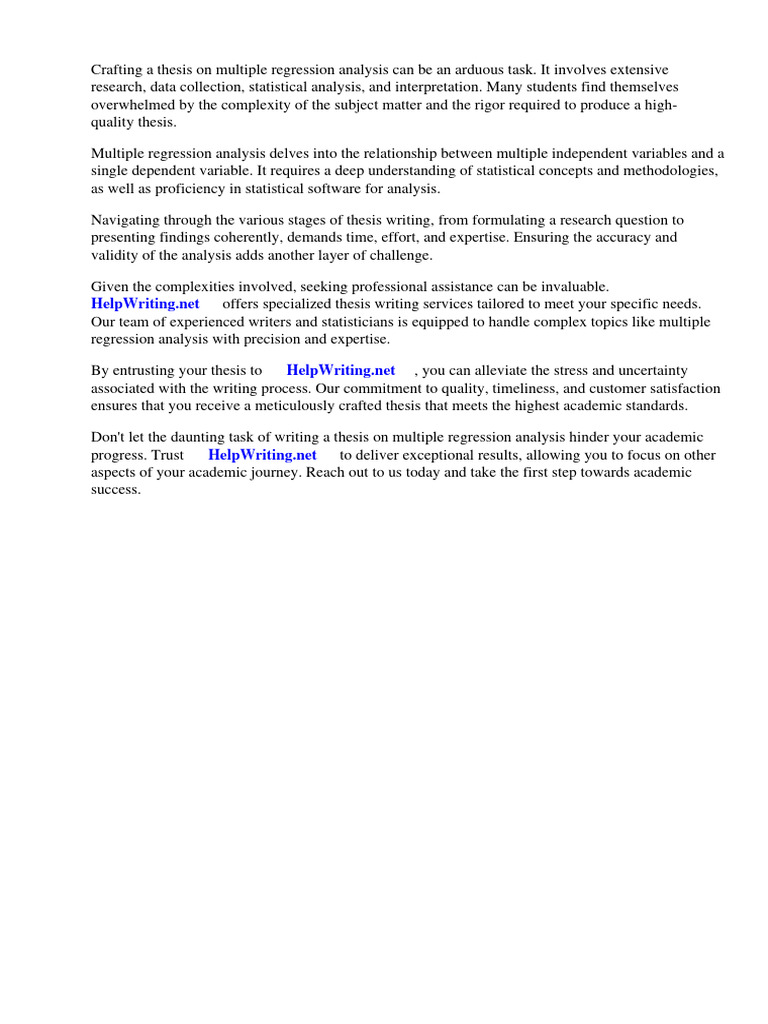 Thesis Multiple Regression Analysis | PDF | Regression Analysis ... Thesis Multiple Regression Analysis | PDF | Regression Analysis ...