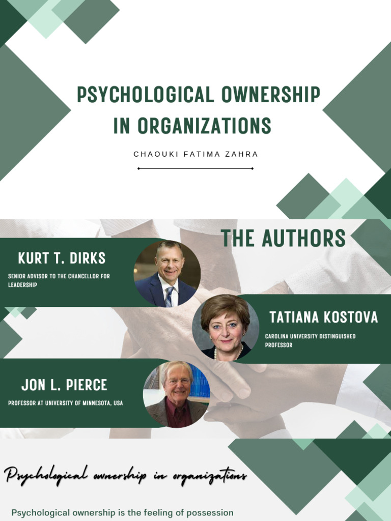 Understanding Psychological Ownership | PDF | Advertising | Attitude ...