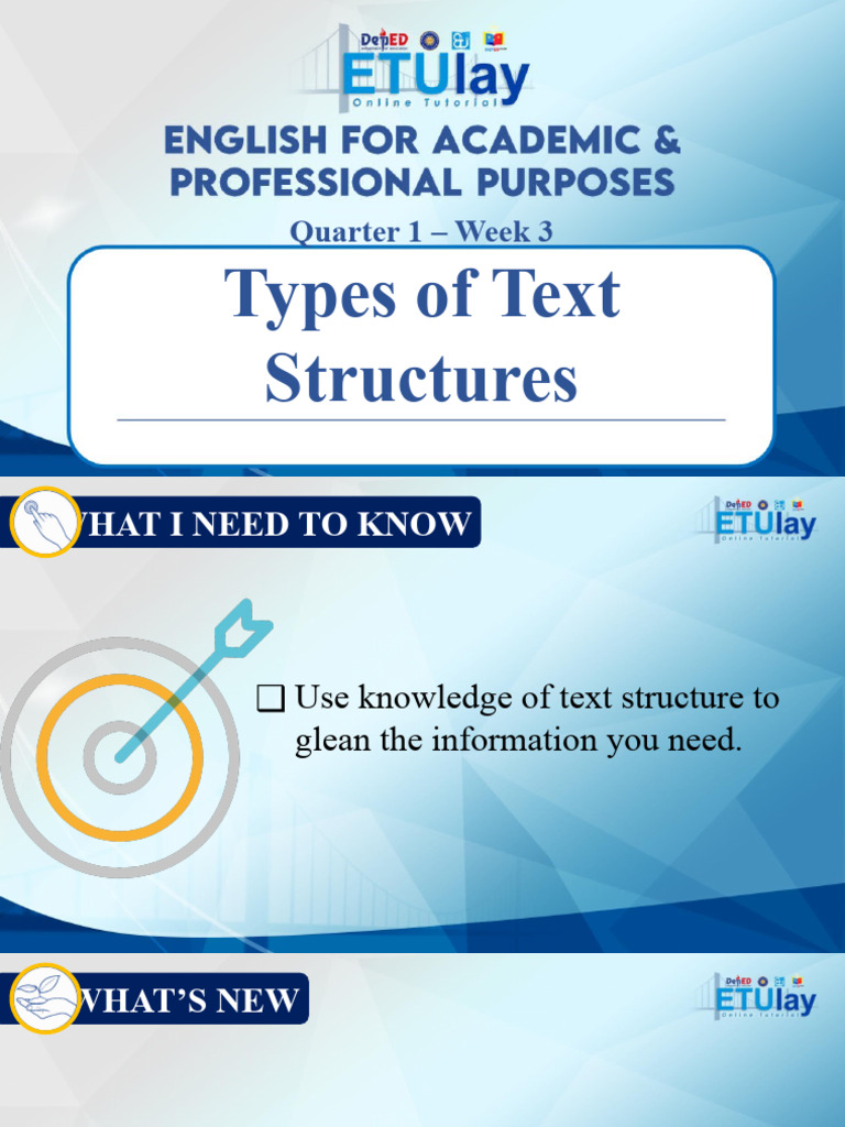 EAPP Quarter1or3 Week2 Text Structures Edit | PDF | Vaccines | Medical Specialties