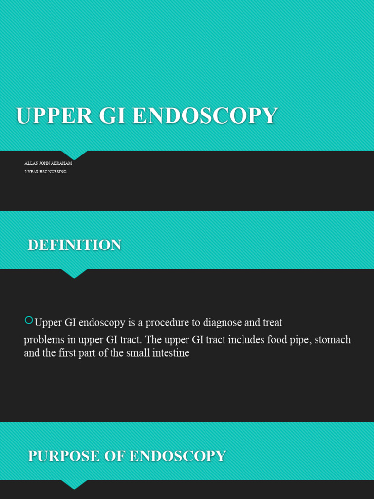 Upper Gi Endoscopy Cet | PDF