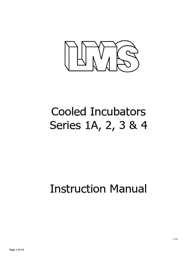 LMS - Cooled Incubator - Series 1A 2 3 4 - Manual | PDF | Ac Power Plugs And Sockets | Fuse ...