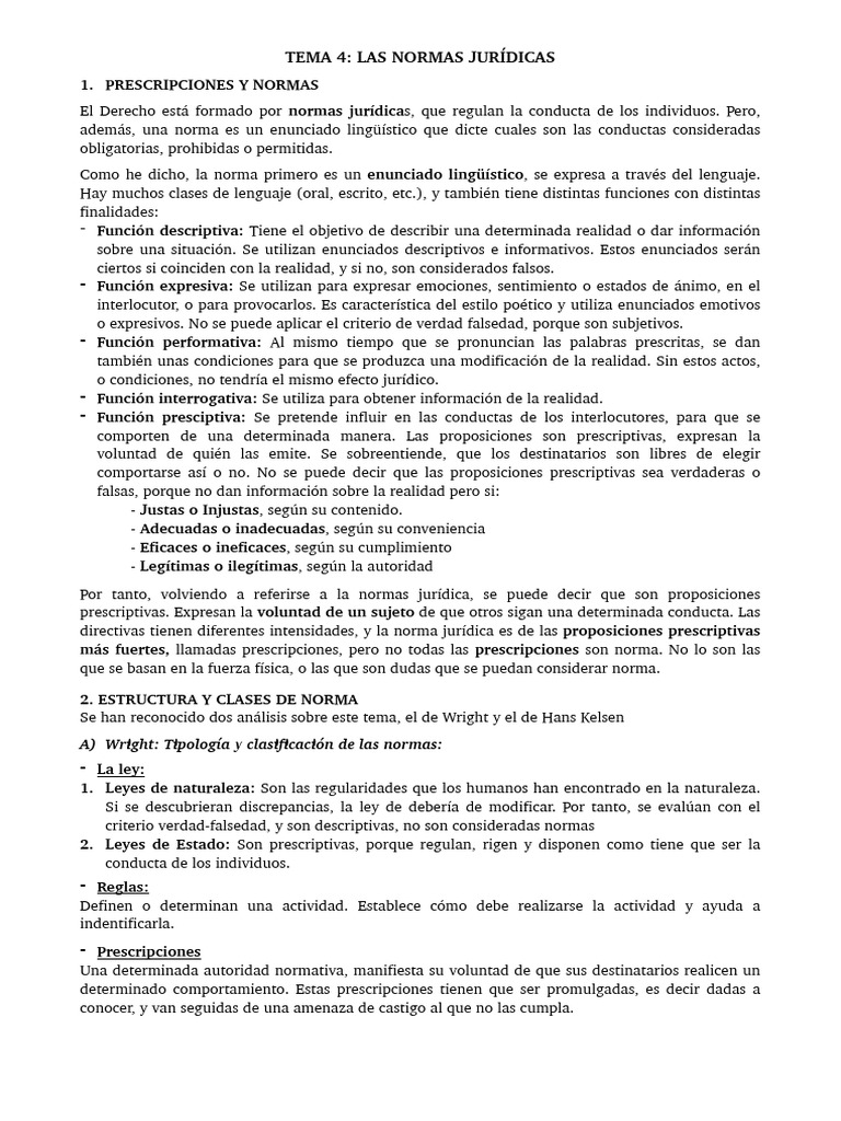 Resumen Teoría Tema Norma | PDF
