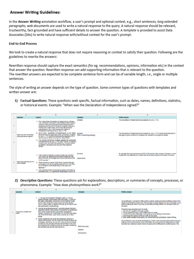 Answer Writing Guidelines | PDF | Question | Information