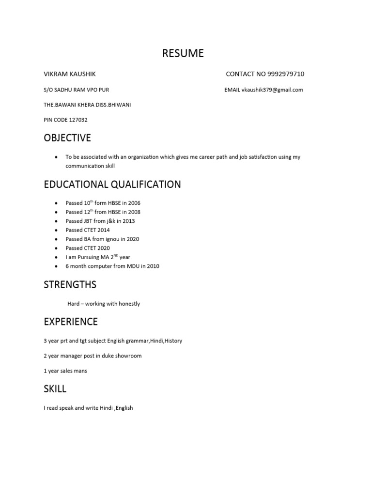 Vikram Resume | PDF