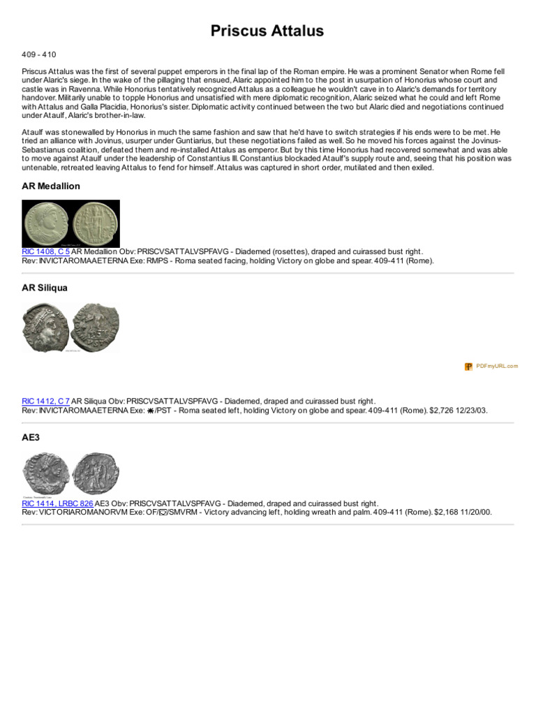 Priscus Attalus | PDF