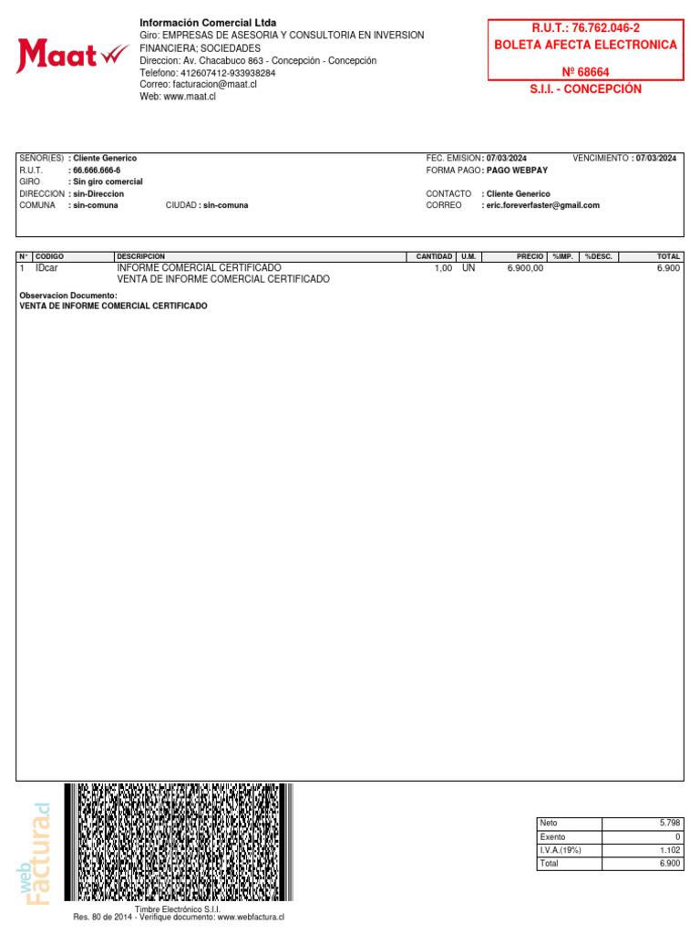 Definición de Boleta Afecta Electrónica | PDF | Industrias de servicio