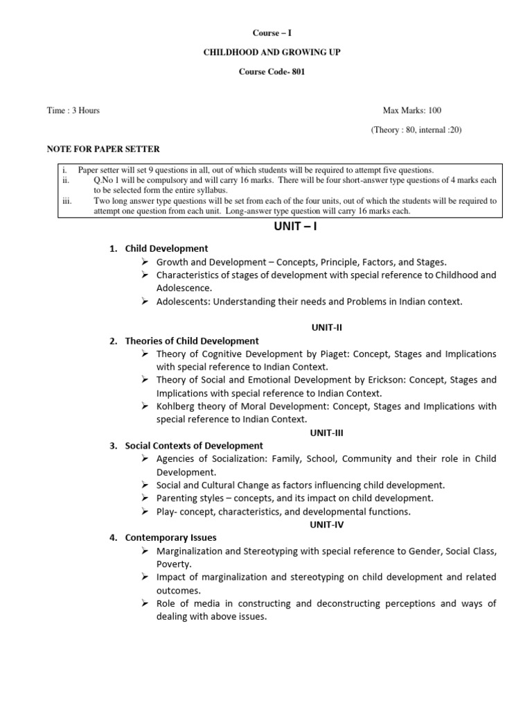 PAPER-1 Childhood & Growing Up 2022 Eng. Med | Download Free PDF ...