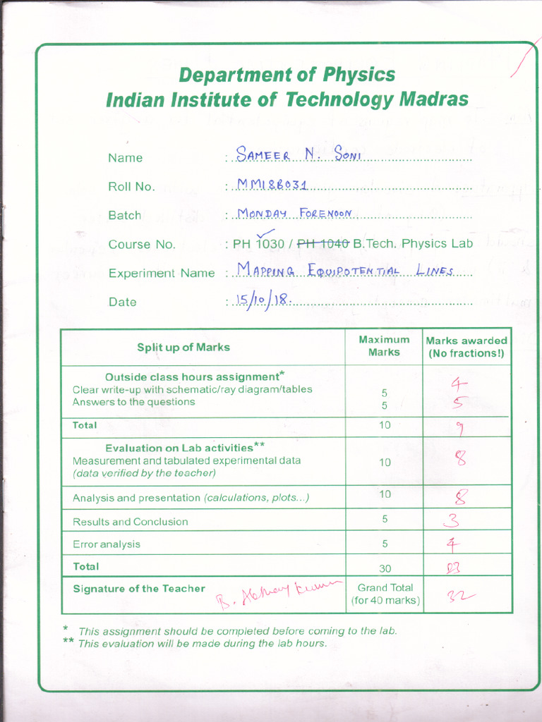 Mapping Equipotential Lines | PDF