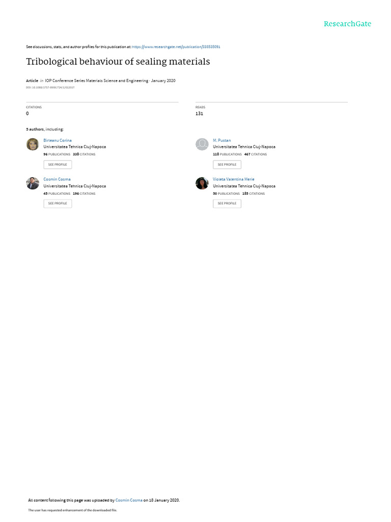 Birleanu 2020 IOP Conf. Ser. Mater. Sci. Eng. 724 012017 | PDF ...