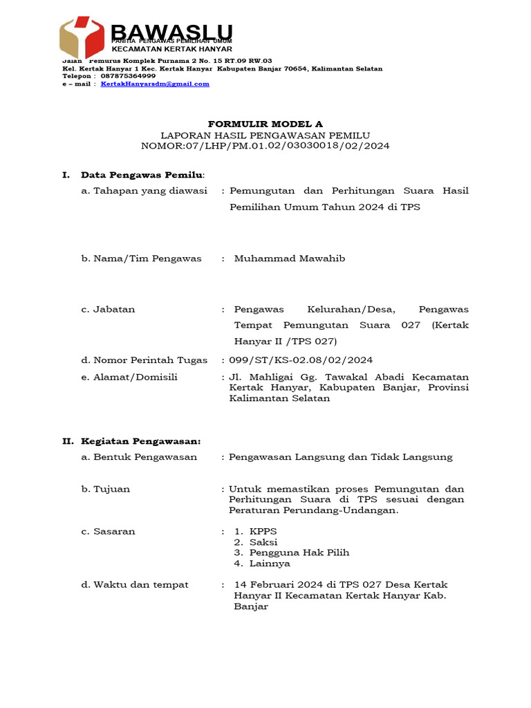Form A (LHP) - PKD-PTPS (027) Kh2 | PDF