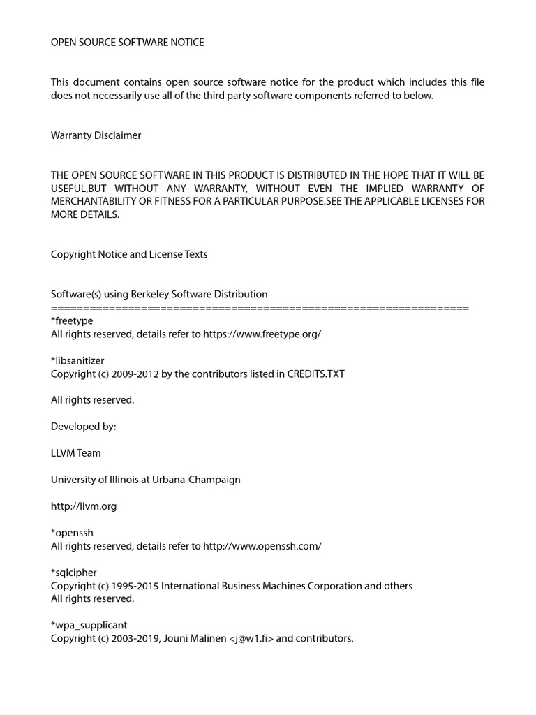 Dahua Digital Indoor Monitor Open Source Software Notice Pdf Source Code Library Computing