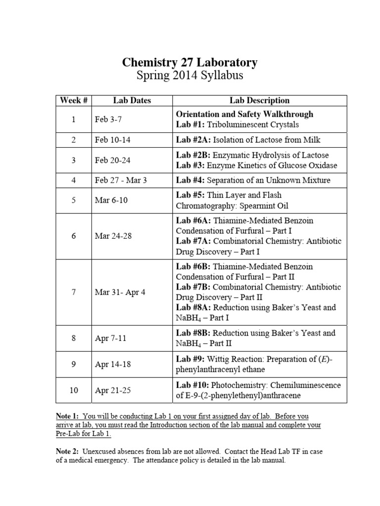 Chem 27 - Lab 2 | PDF Chem 27 - Lab 2 | PDF