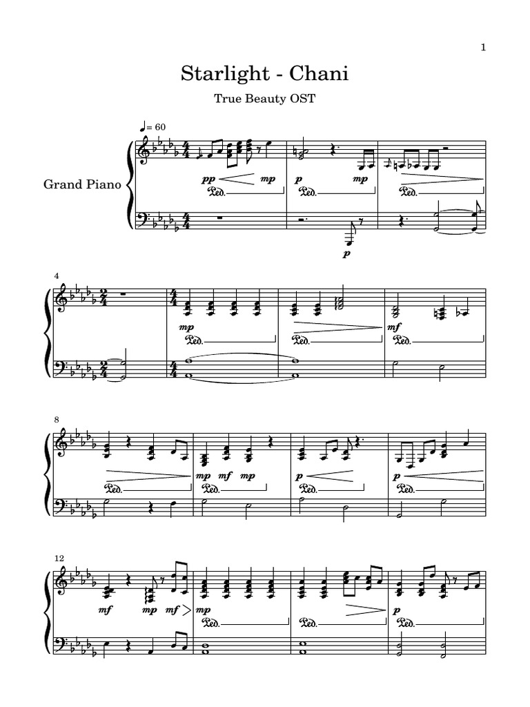 Starlight - Chani Piano Sheet Music | PDF