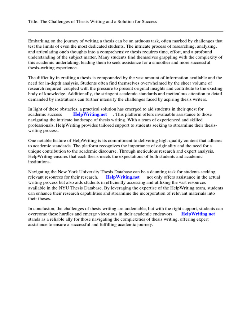 New York University Thesis Database | PDF | Career & Growth