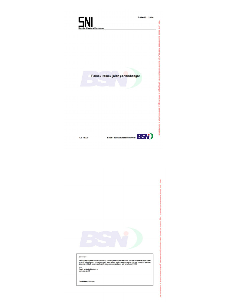 Sni Rambu Jalan Tambang | PDF
