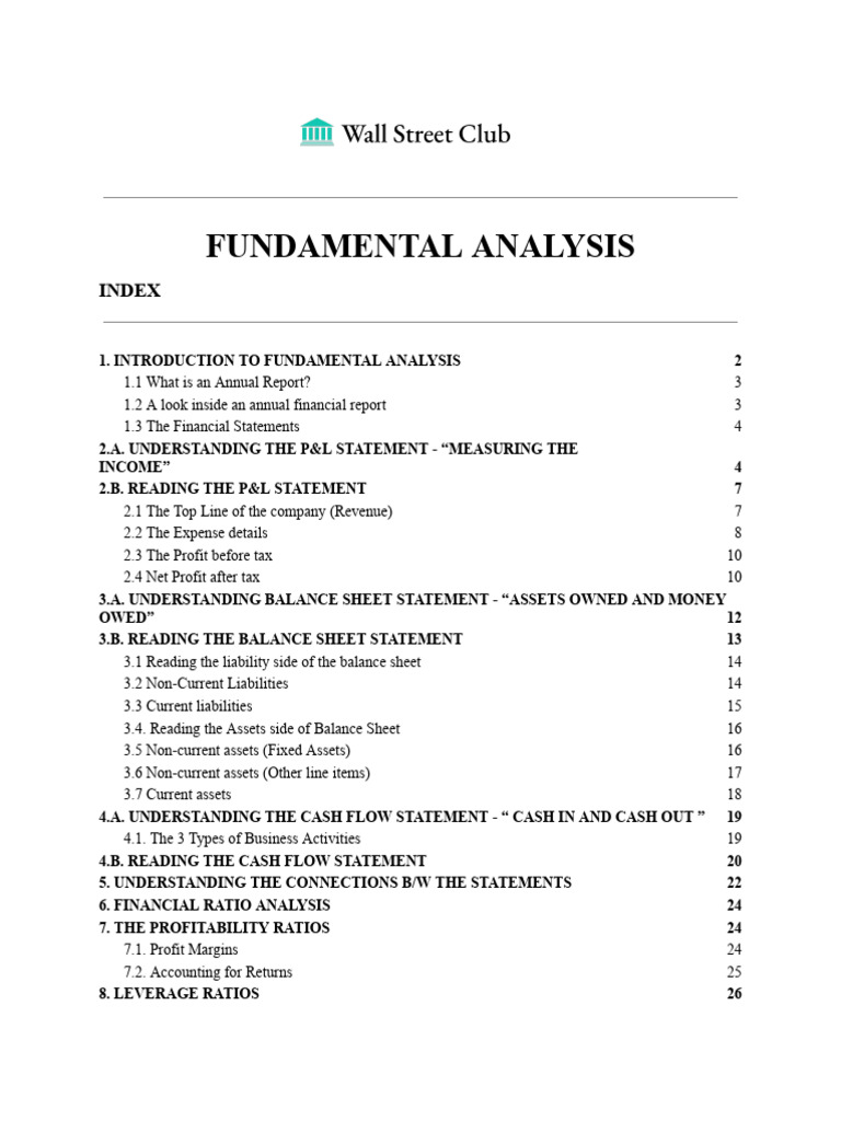Fundamental Analysis Module | PDF