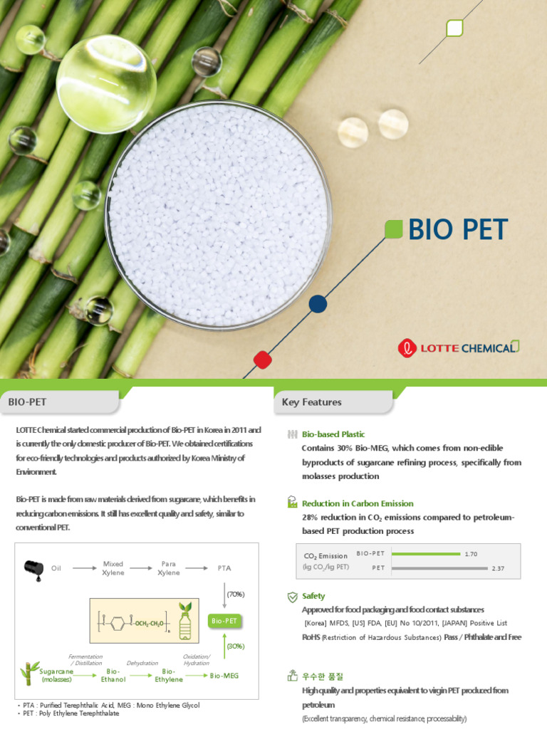 Lotte Chemical Pet Bio Brochure (Eng) | PDF