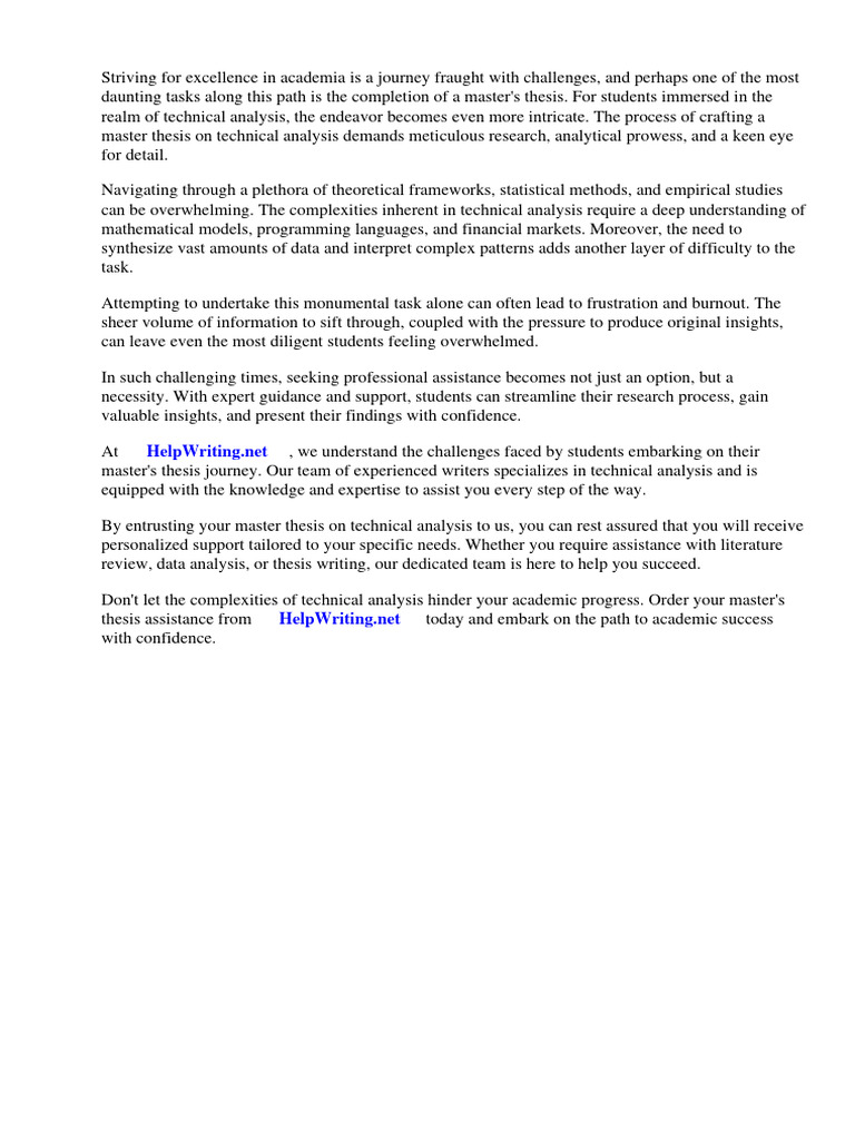 Master Thesis Technical Analysis | PDF | Technical Analysis | Analysis