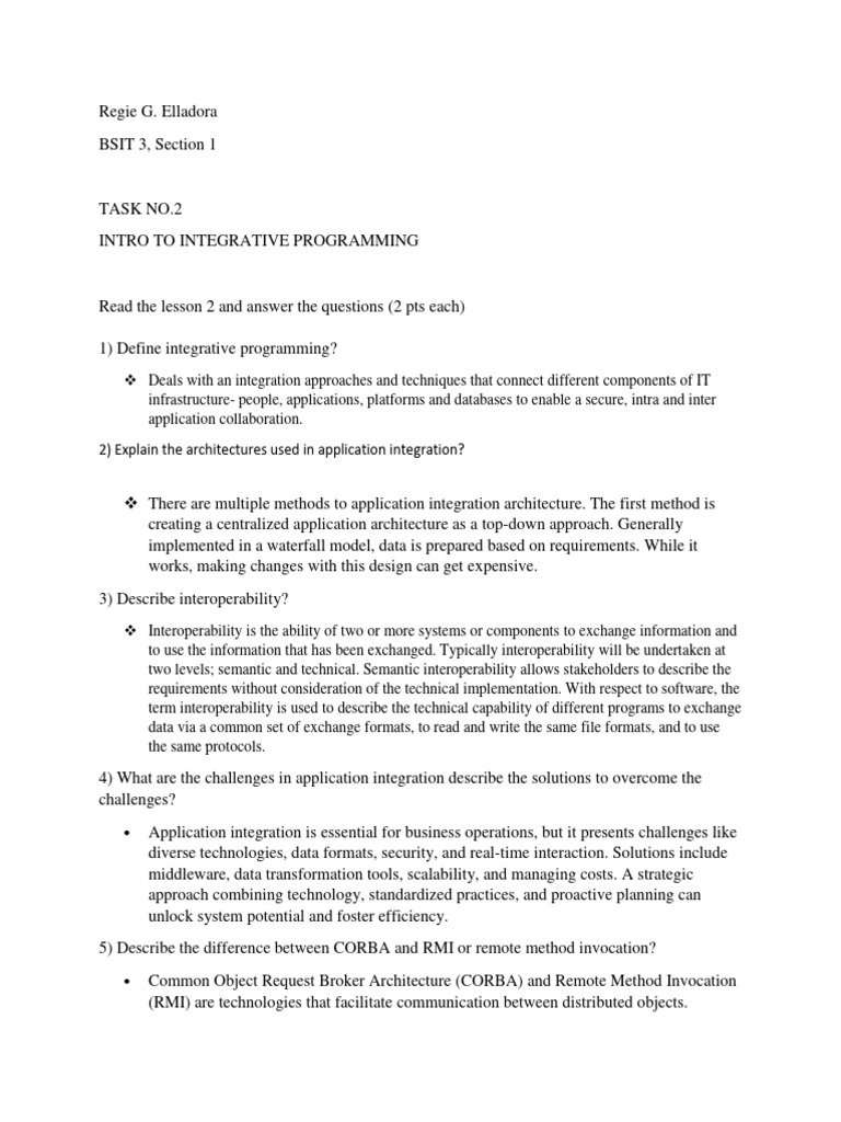 Integrative Task 2 | PDF