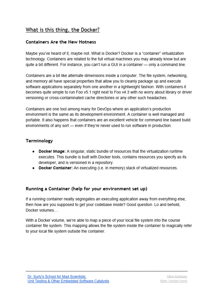 Wha I Hi Hing, He Docker?: Containers Are The New Hotness | PDF