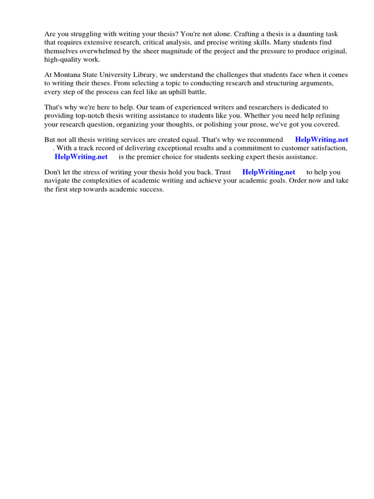 Montana State University Library Thesis | PDF | Libraries | Computing