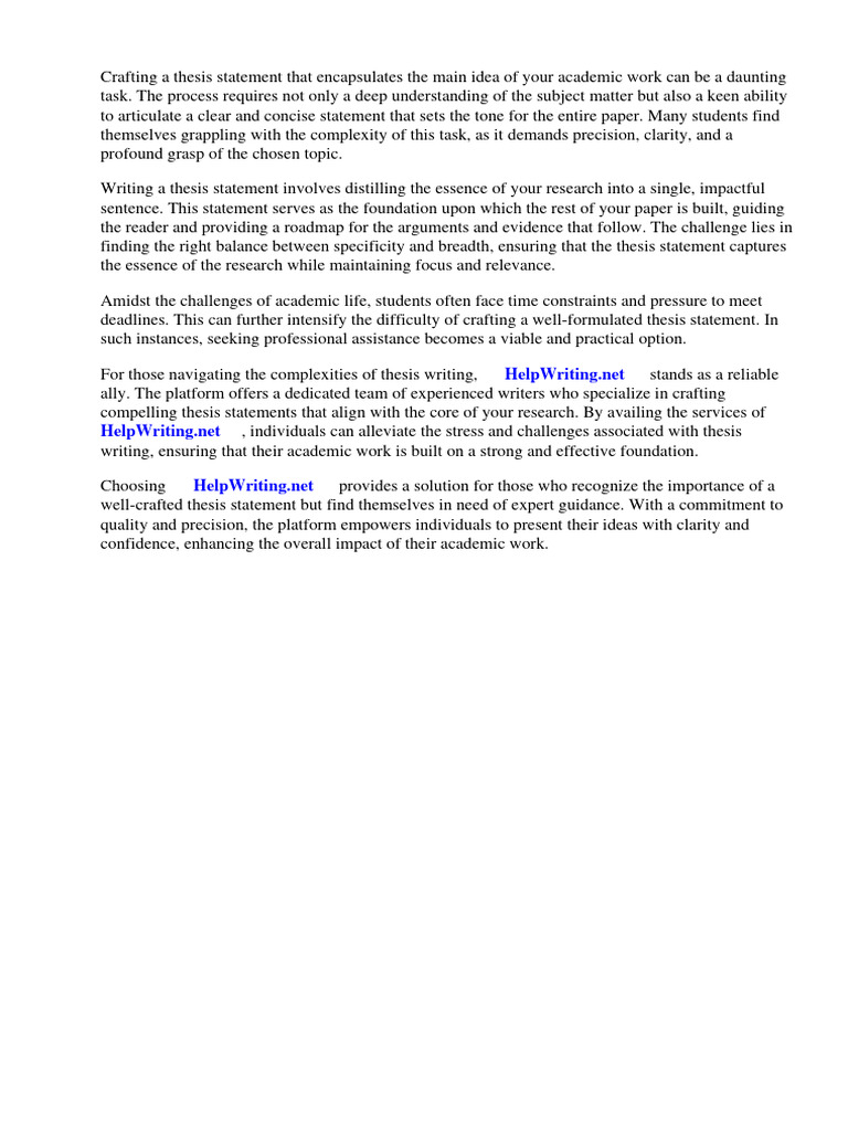 Crafting Effective Thesis Statements | PDF | Essays | Thesis