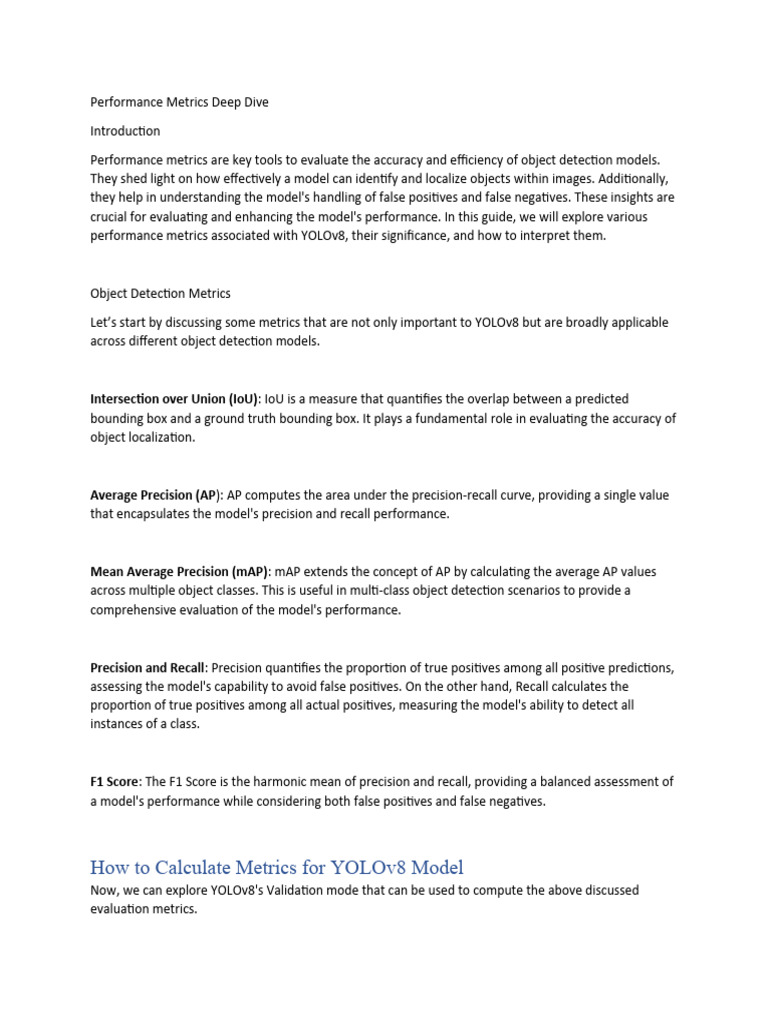Performance Metrics Deep Dive | PDF | Accuracy And Precision ...