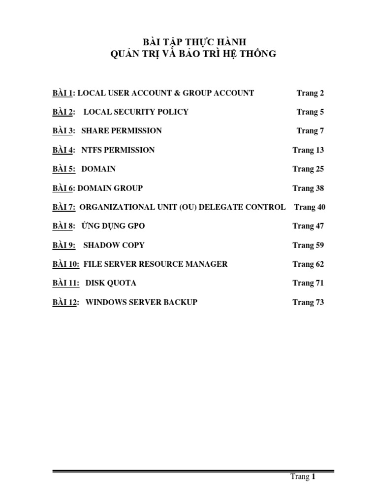 Thuc Hanh Quan Tri Va Bao Tri He Thong | PDF