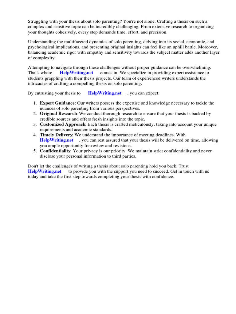 Thesis About Solo Parent | PDF | Single Parent | Parenting Thesis About Solo Parent | PDF | Single Parent | Parenting