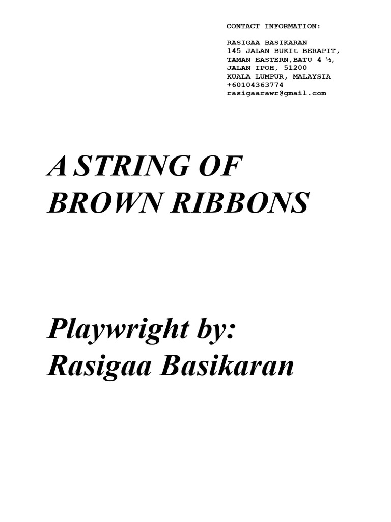 A String of Brown Ribbons | PDF