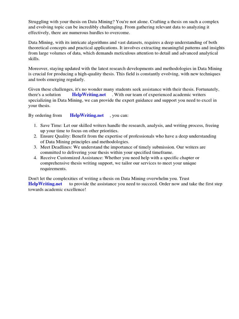 Thesis Data Mining Pdf Data Mining Data