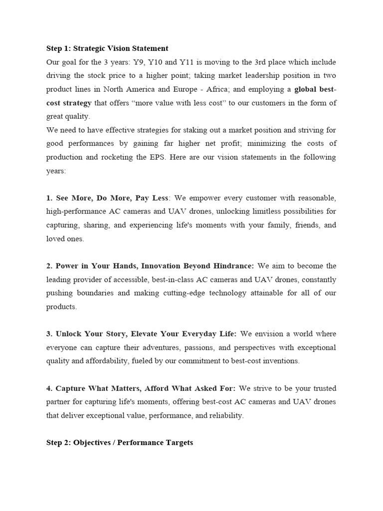 B Company - 3-Year Strategic Plan | Download Free PDF | Share ...