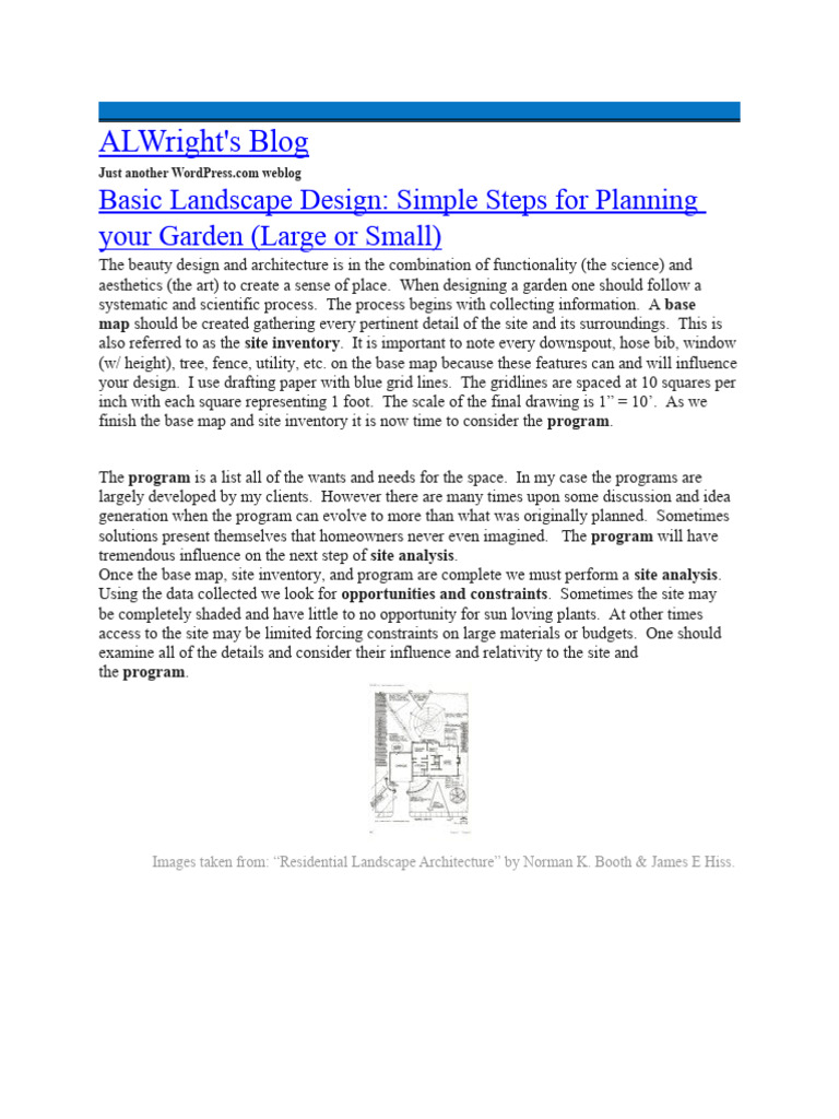 Alwright'S Blog: Basic Landscape Design: Simple Steps For Planning Your ...