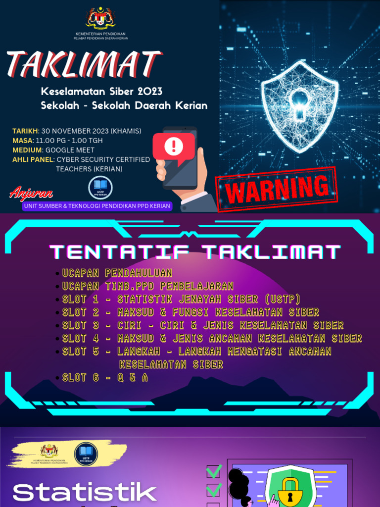 Slide Intro Taklimat Keselamatan Siber 2023 | PDF
