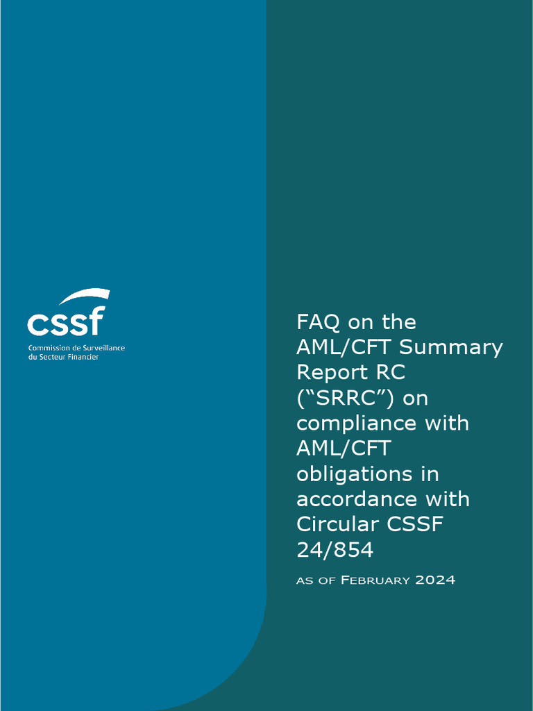 FAQ On The AML CFT Summary Report RC SRRC | PDF | Money Laundering | Justice