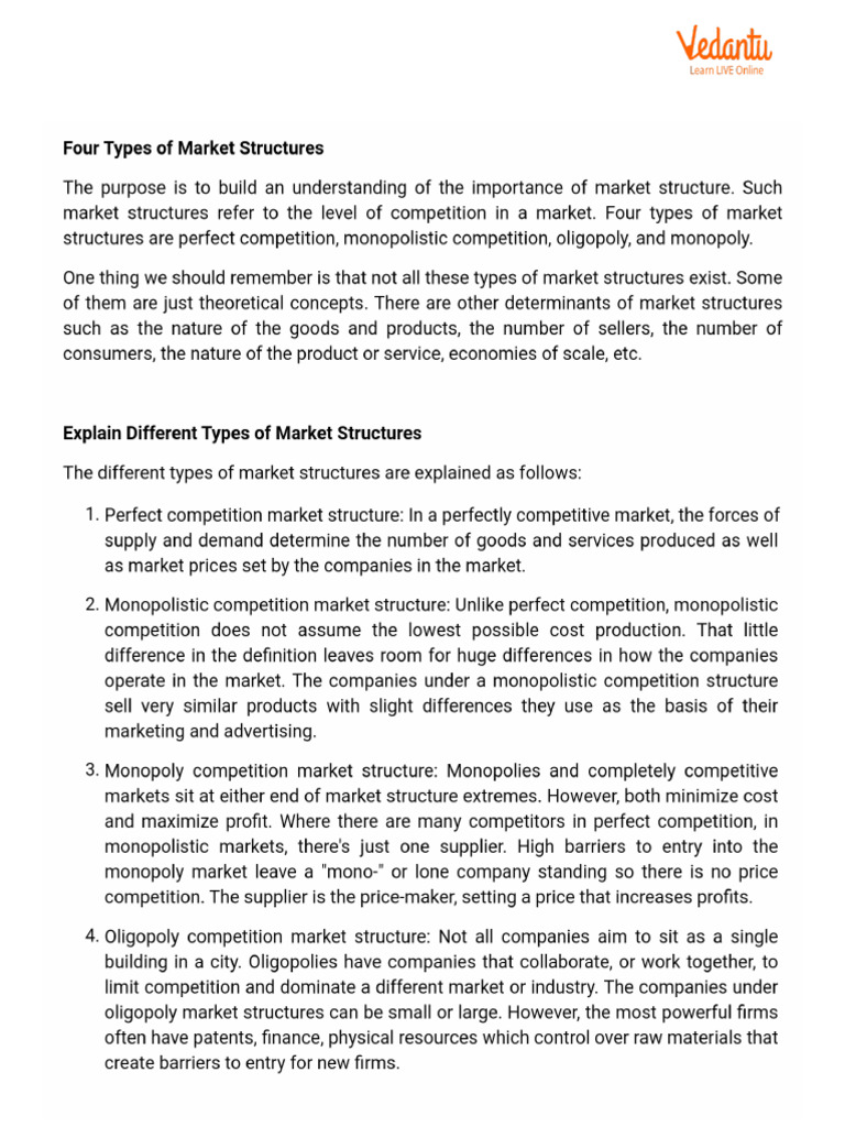Types of Market Structures | PDF