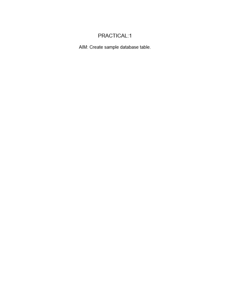 DBMS Practicals | PDF | Trigonometric Functions | Databases DBMS Practicals | PDF | Trigonometric Functions | Databases