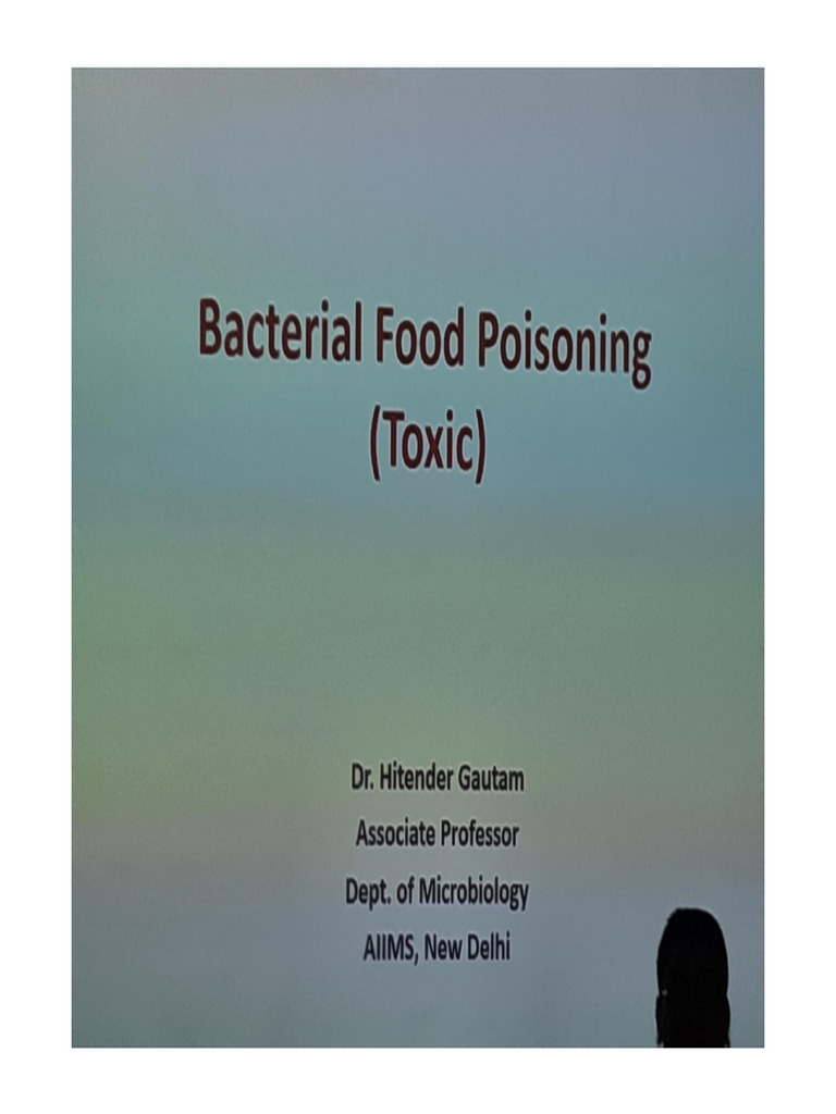 1-1. Bacterial Food Poisoning (Toxin) | PDF