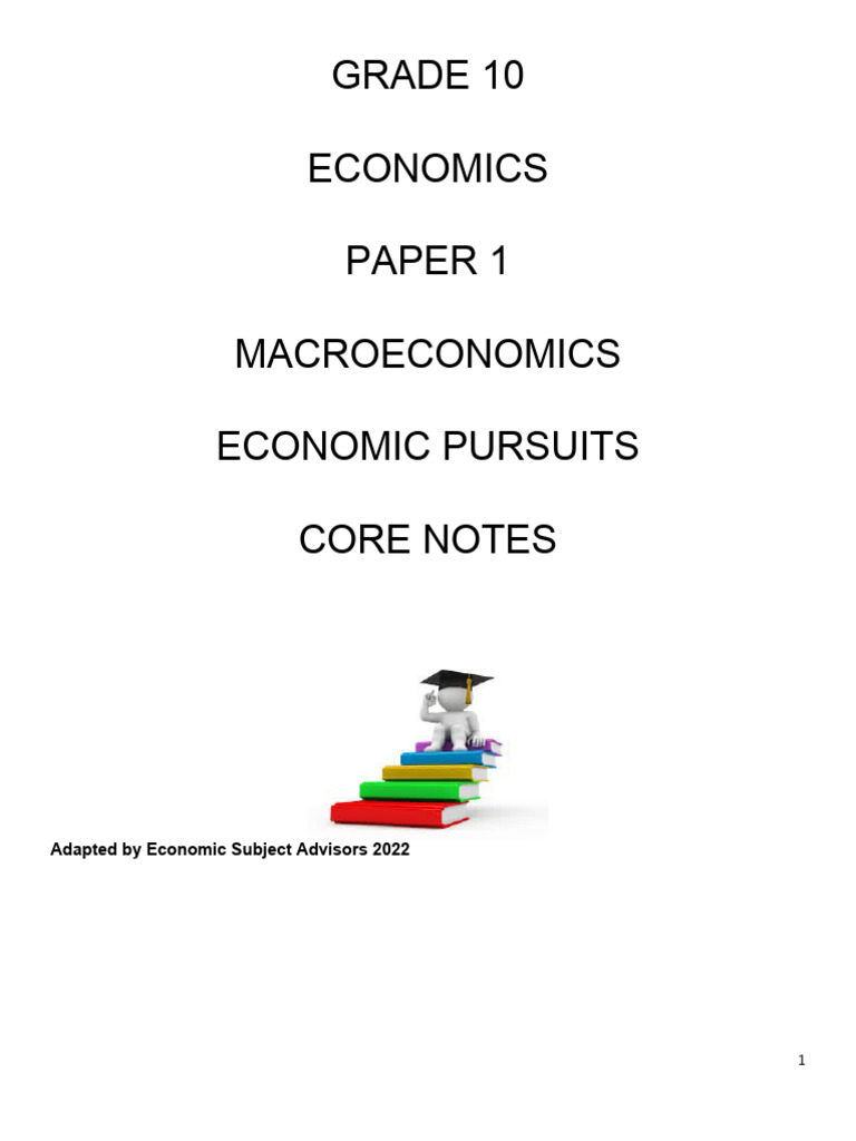 GRADE 10 Updated Core Notes 2022 Paper 1 | PDF | Economics | Market ...