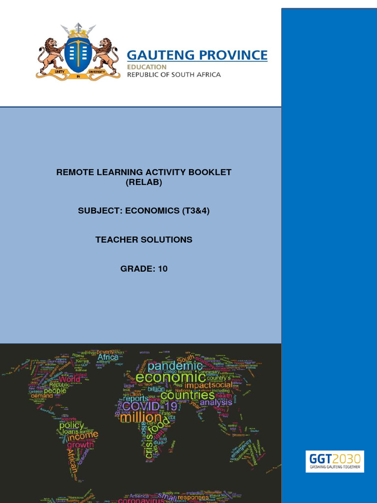 RELAB Economics Teacher Solutions FINAL GRD 10 TERM 34 | PDF