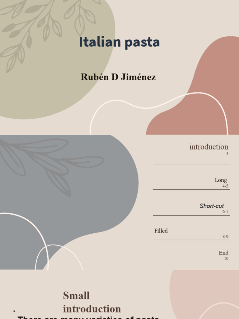 Italian Pasta Types | PDF | Pasta | Spaghetti