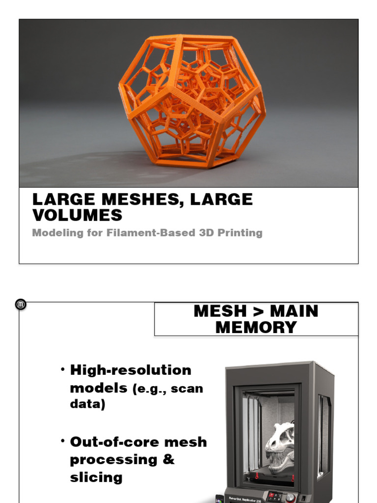 3D Printing: Large Mesh Processing Techniques | PDF