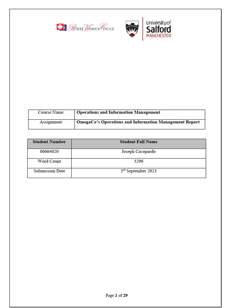 Final Oim Jc 03092023 | PDF | Supply Chain | Enterprise Resource Planning