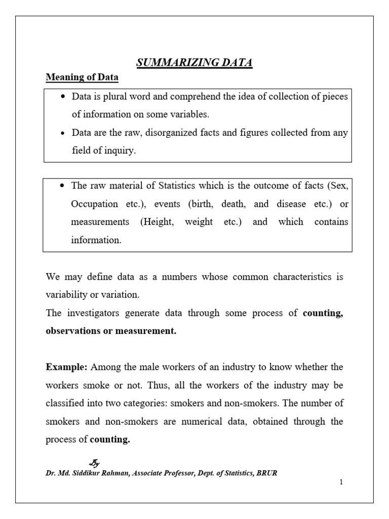Lec 6 ORGANIZATION AND PRESENTATION OF DATA | PDF | Survey Methodology | Histogram