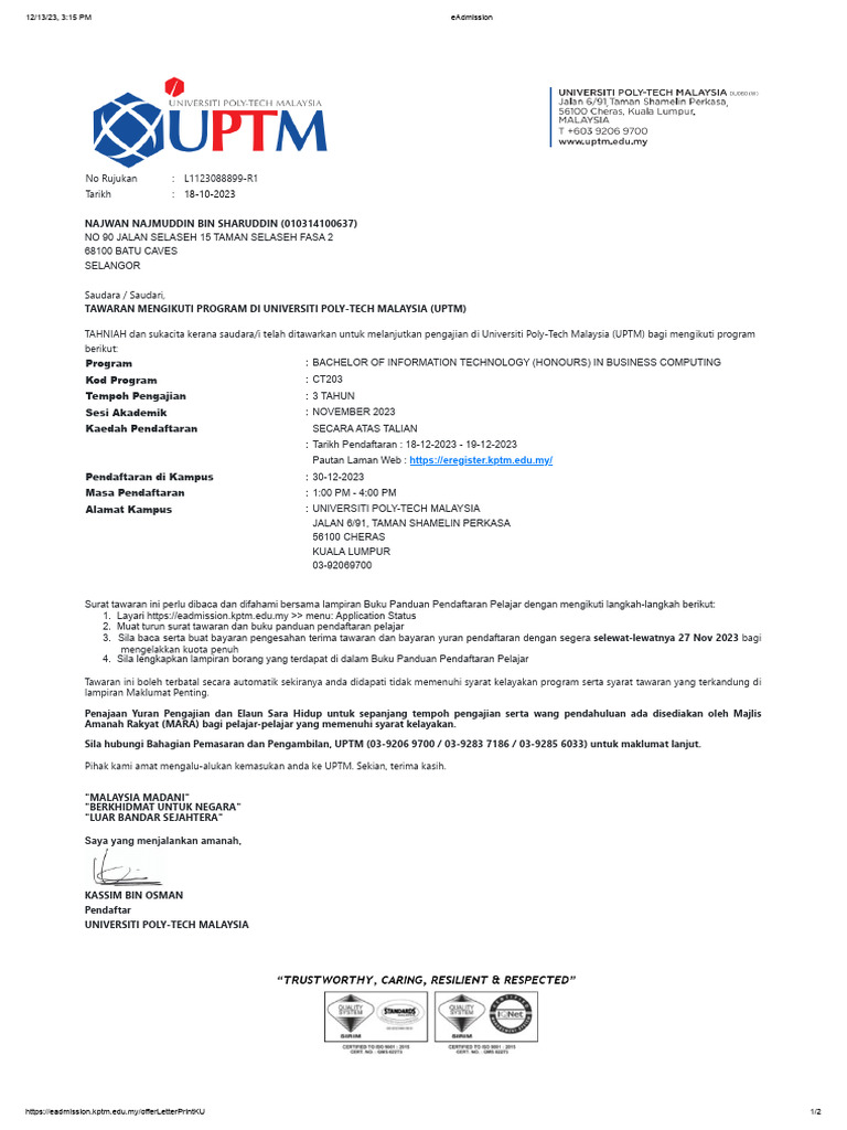 Offer Letter | PDF