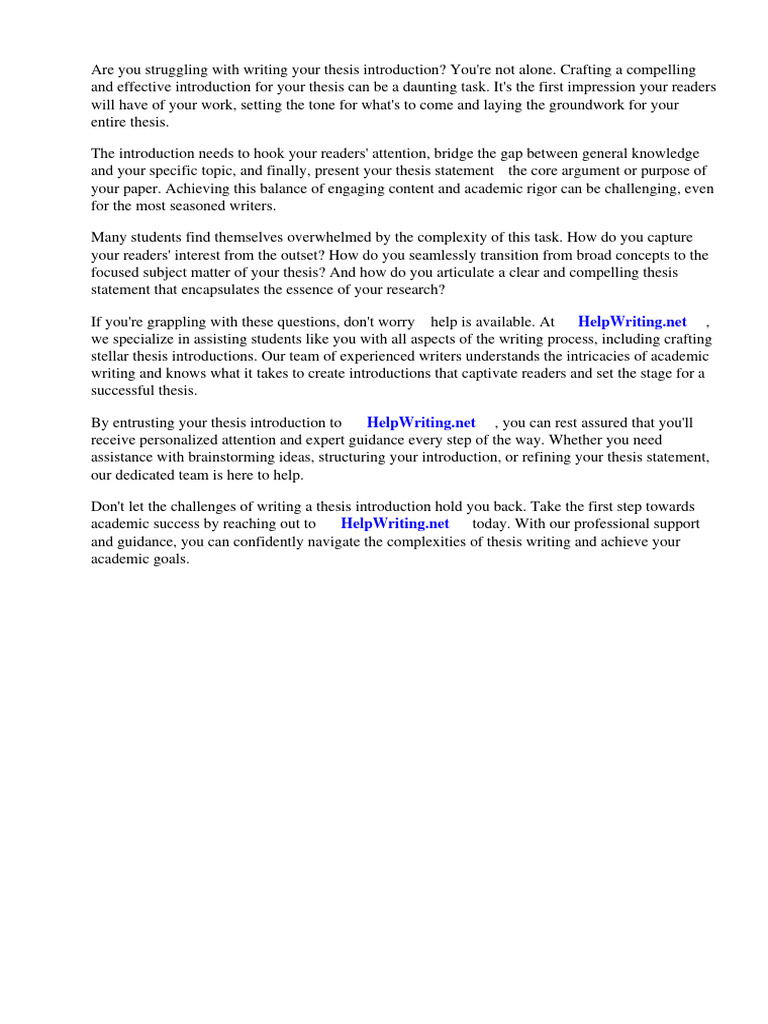 Hook Bridge Thesis Introduction Pdf Essays Thesis