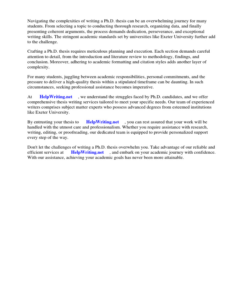 Exeter University PHD Thesis | PDF | Thesis | Doctor Of Philosophy